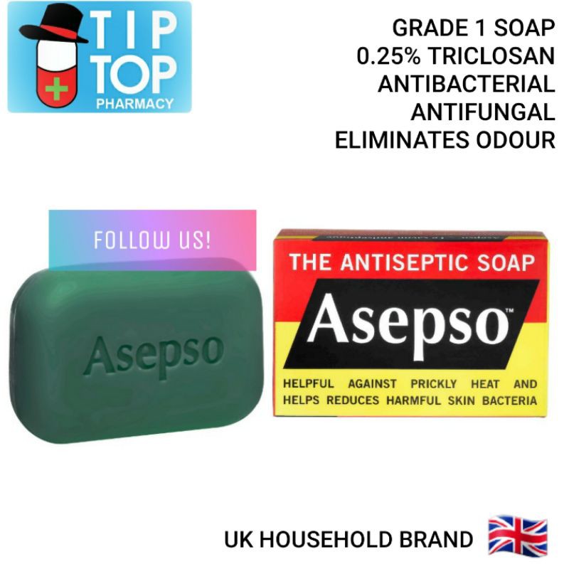 Asepso Antiseptic Soap 80g ( for prickly heat, reduces harmful skin ...