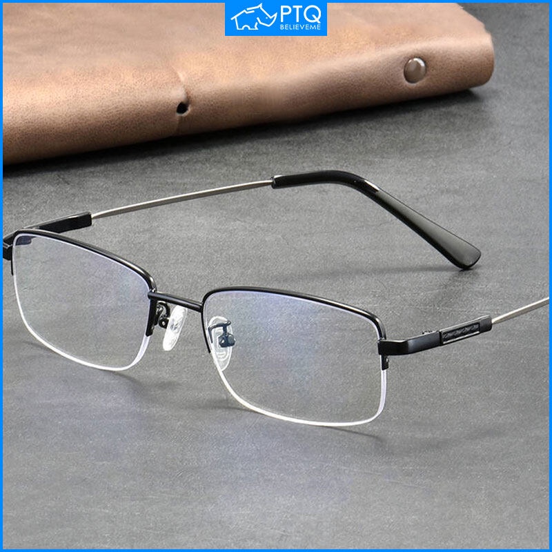 PTQ Progressive Multifocal Reading Glasses Metal Titanium Anti Blue UV ...
