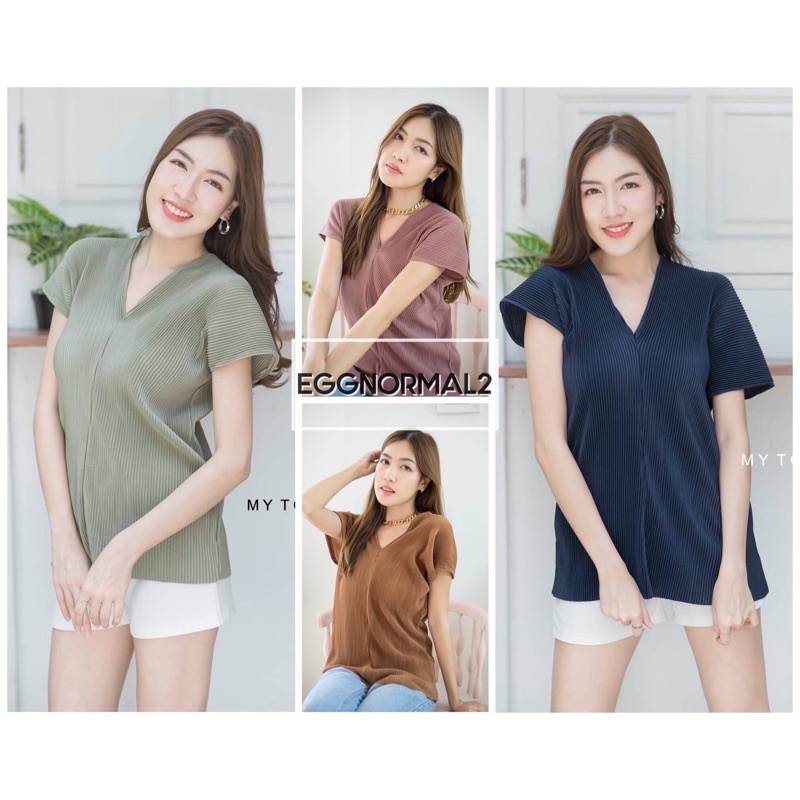 Very Fast Shipping] MY TOP ️Code: H14 Bat-Wing Shirt Split Front Big ...