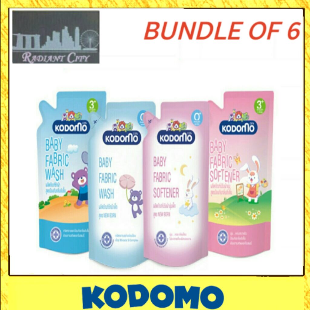 ♥️12.12♥️[Kodomo] Kodomo Baby Fabric Softener 600ML x 6 & 12 packs | Shopee Singapore