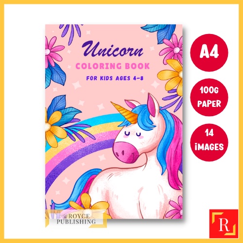 Unicorn Colouring Book For Kids, Preschoolers and Toddlers 2-(A4 | 14 ...