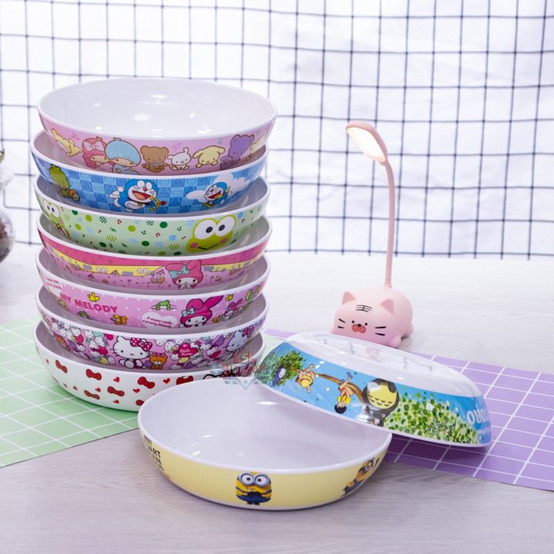 [H-381] LSL Cartoon KT Melody Doreamon Melamine Plastic Noodle Plate ...