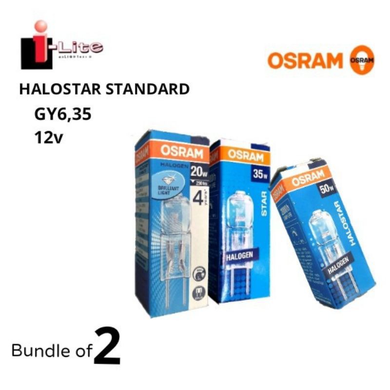 [ 2PCS ] OSRAM HALOGEN BULB 12V 20W/35W/50W BASE GY6,35 | Shopee Singapore