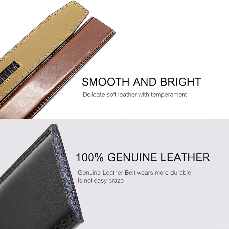 DOOPAI Men's Leather Belt Versatile Metal Pin Buckle Belt Luxury Strap ...