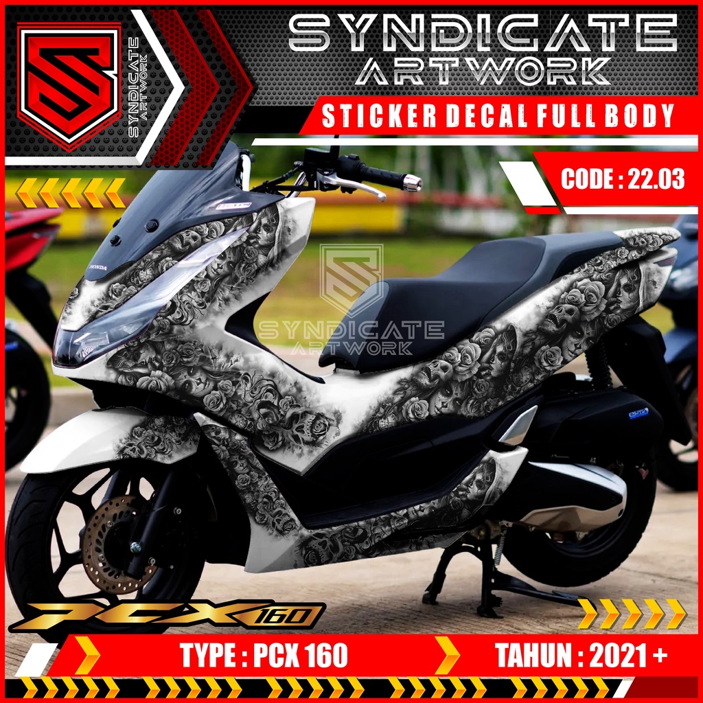 Decal Sticker Honda PCX 160 New 2021 2022 Sticker Full Body Tattoo ...