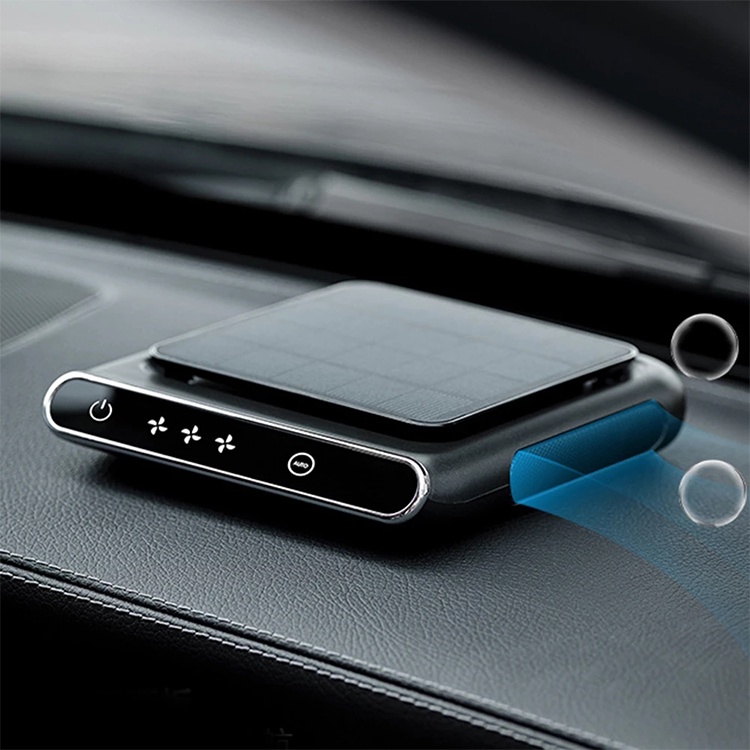 Solar Car Air Purifier LED Digital display HEPA filter Home Smart ...