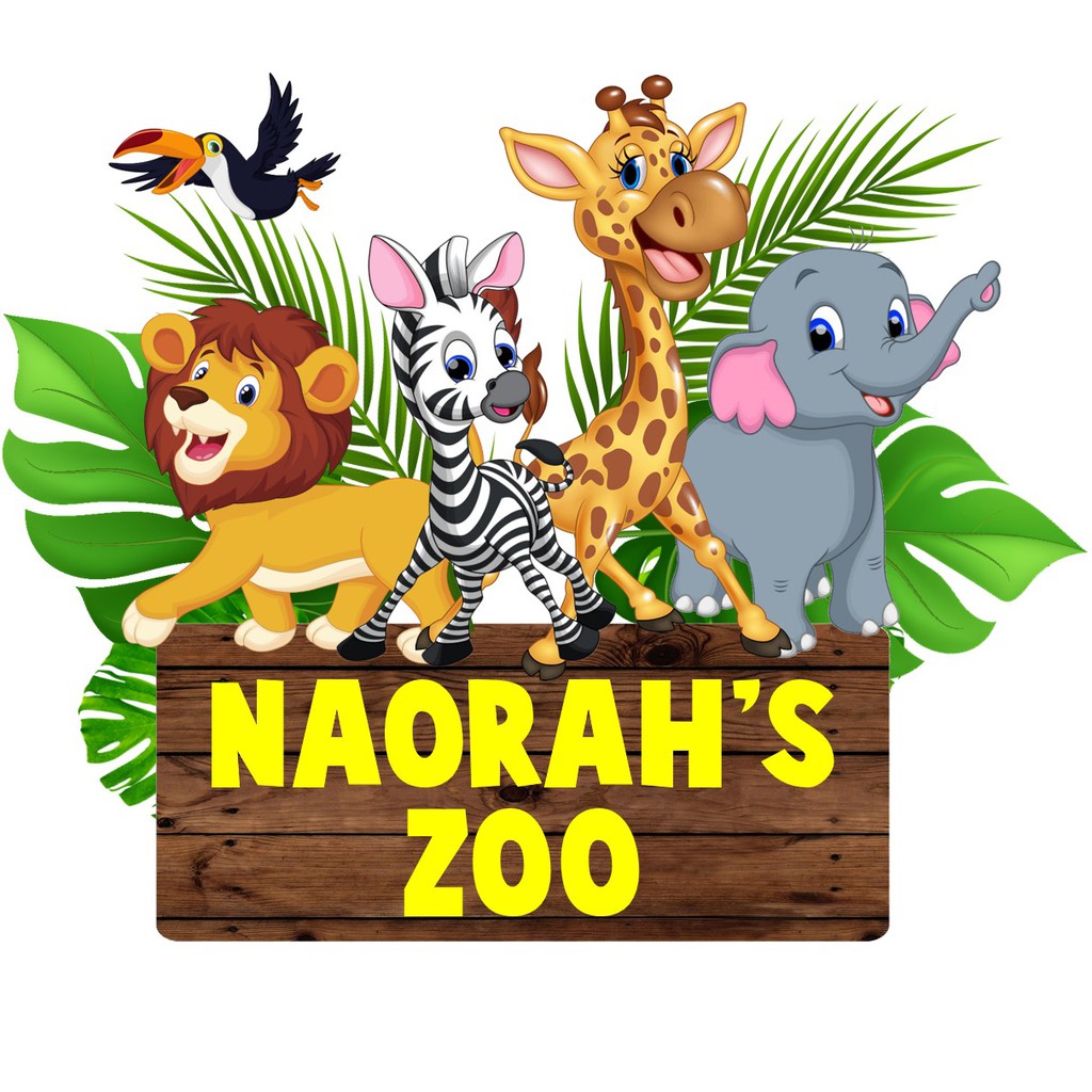 Custom Cake Topper - Safari Zoo | Shopee Singapore
