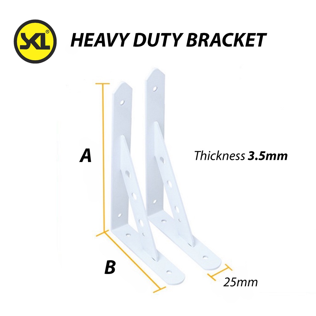 White Coat Wall Shelf Shelving L Bracket Wall Mount Rack Racking ...