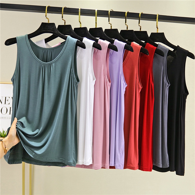 40-100kg XL-6XL Plus size women tank top singlet modal loose vest women ...