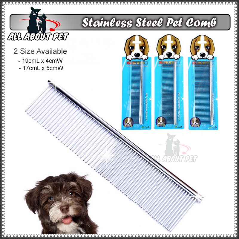 Pet Comb Dog Comb Grooming Comb Stainless Steel Different Spaced ...