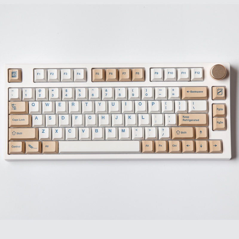 GMK Soy Milk PBT Keycap 142/135 Key Cherry Profile for 61 / 68 / 87 ...