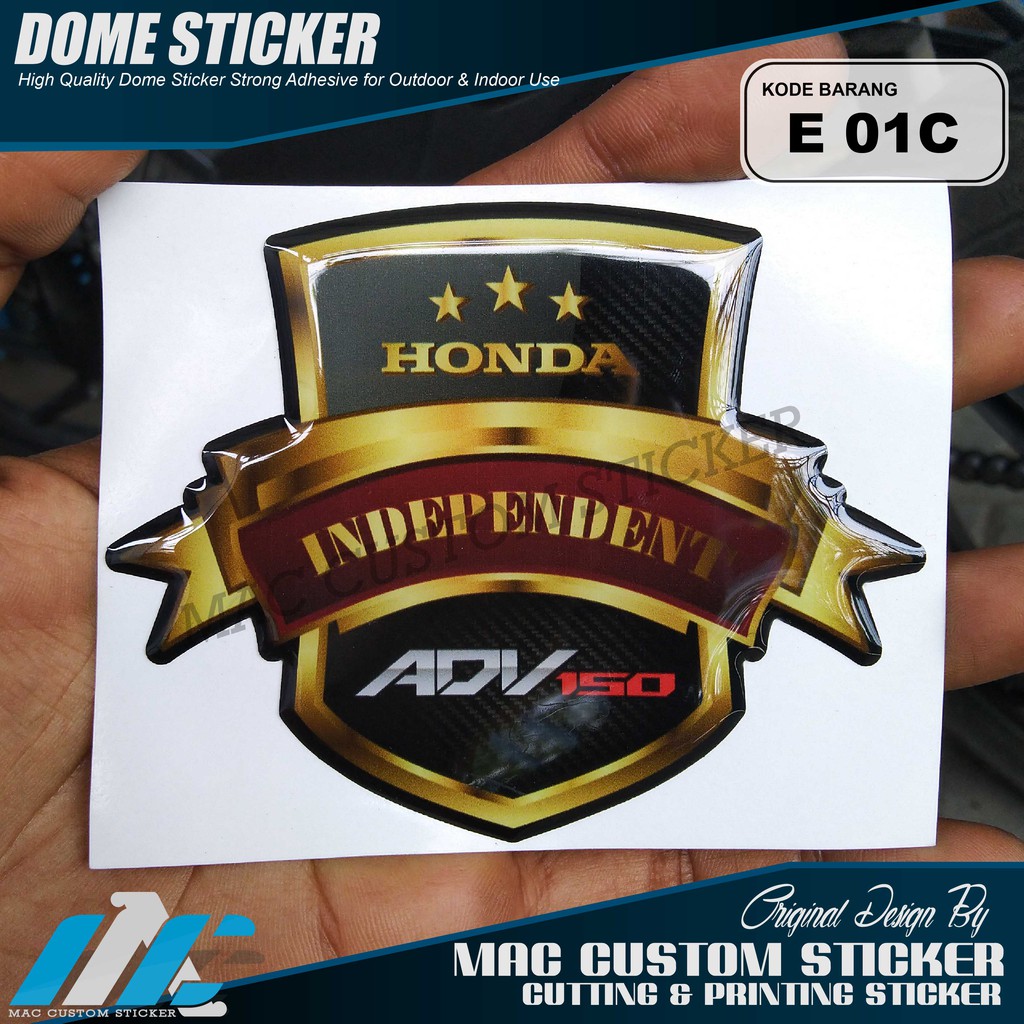 E01c - HONDA ADV 150 Embossed STICKER - HONDA ADV 150 EMBLEM - HONDA ...