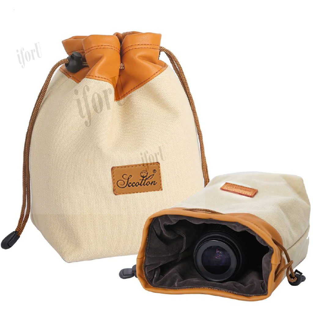 Drawstring Camera Gadgets Portable Lightweight SLR Lens Bags | Shopee ...