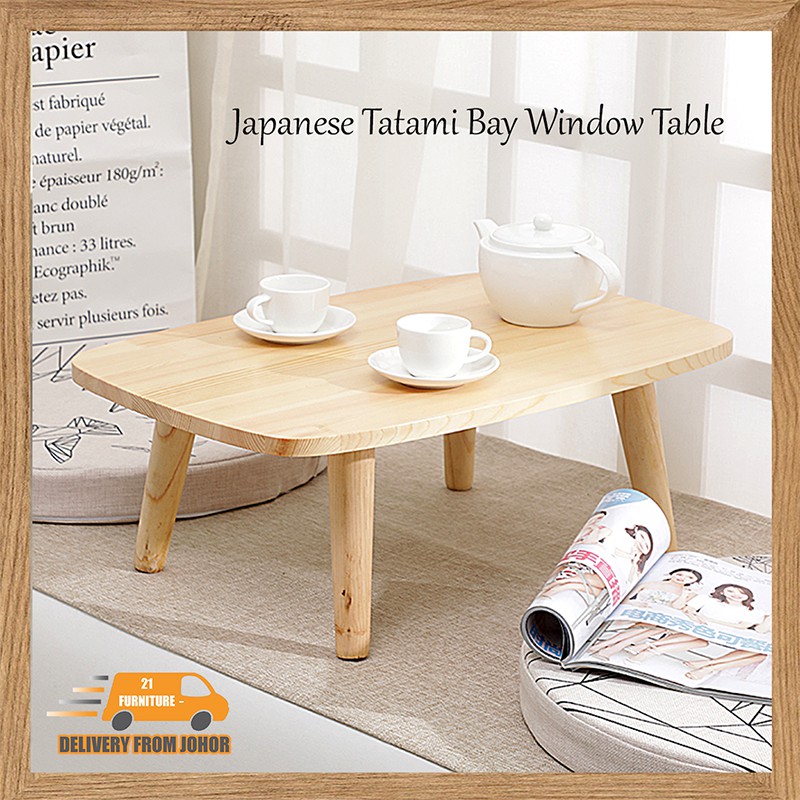 Bay Window Small Table Small Coffee Table Bedroom Low Table Japanese Tatami Table | Shopee Singapore