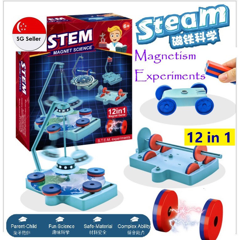 🌈 Magnetic Science Experiment Kit - Primary School kids - STEM 12 in 1 ...