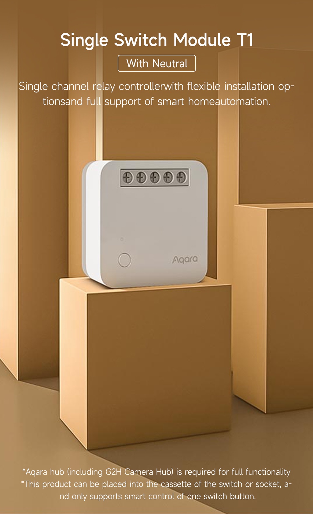 Aqara Switch Control Module T1 Single Channel Zigbee 3.0 With Neutral ...