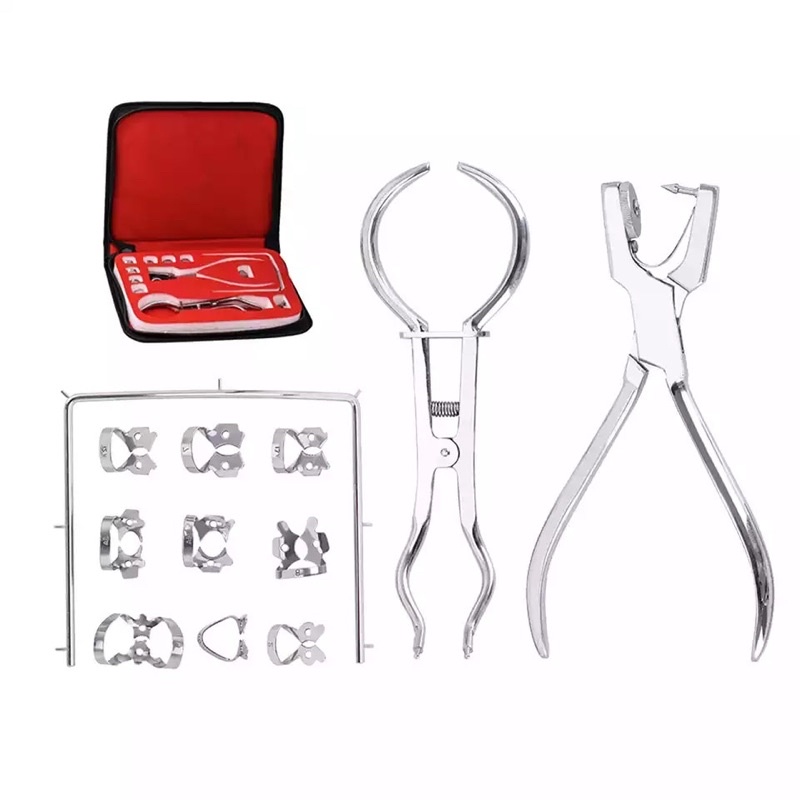 Alice dental rubber dam kit rubberdam set isolation starter kit steel ...