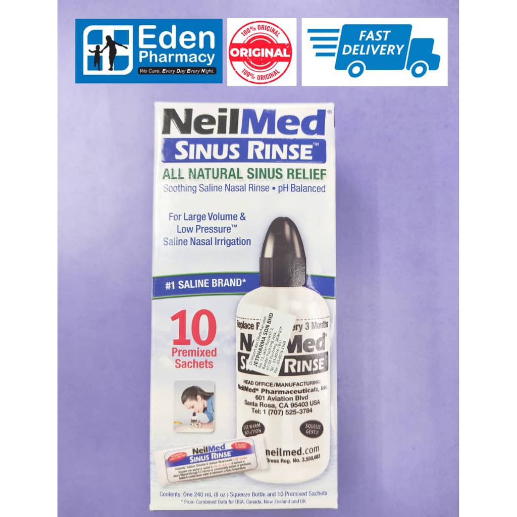 Neilmed Sinus Rinse Starter Kit + 10 Premixed Sachets ( NEIL MED SINUS ...