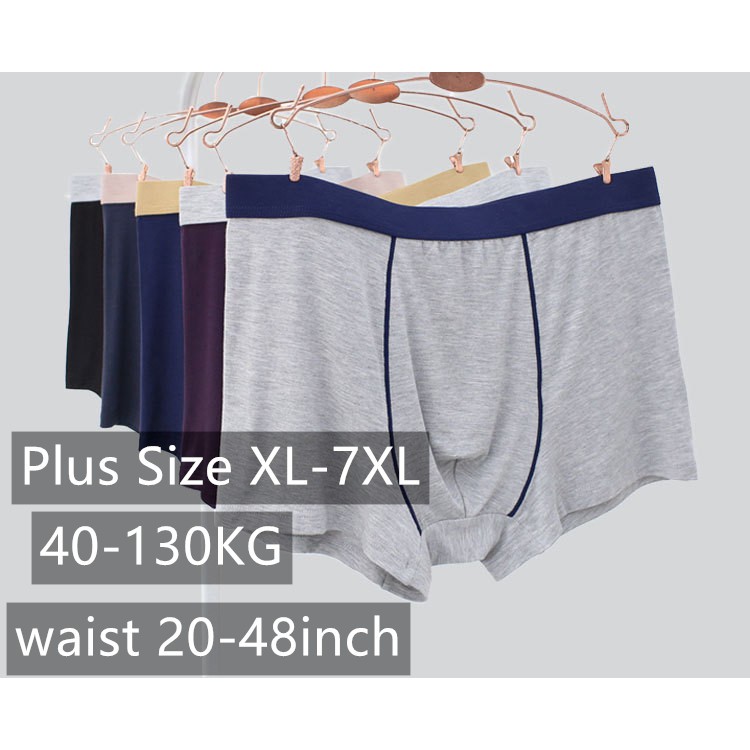 40-130kg Men Underwear Boxer Briefs Cotton Trunks Boxer Plus Large Big ...