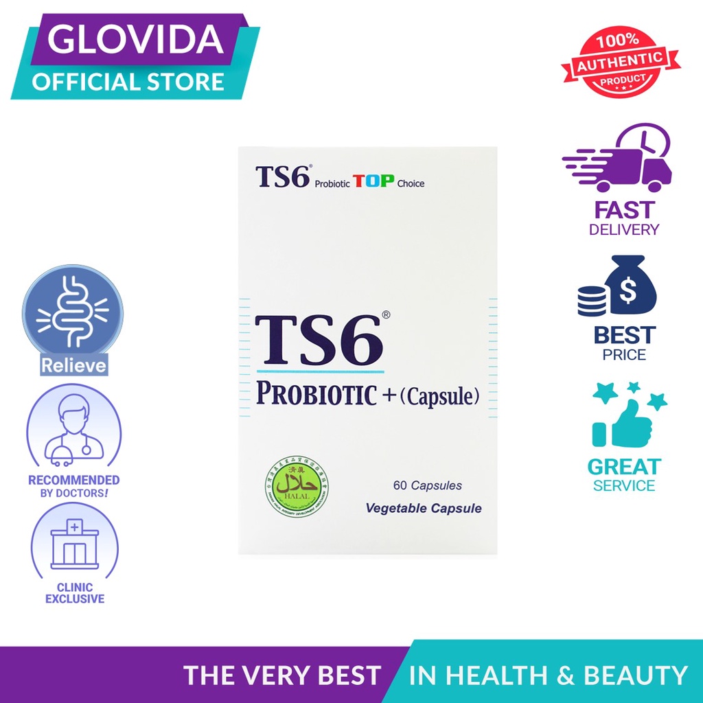 TS6 Probiotic Capsule 60's | Digestive & Gut Health, Immune Support ...