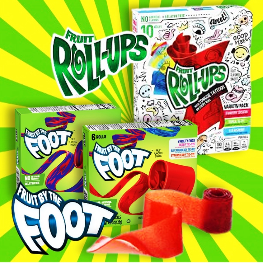 Fruit Roll-Ups & Fruit By The Foot Belt Sweet Fruit Flavored Candy ...