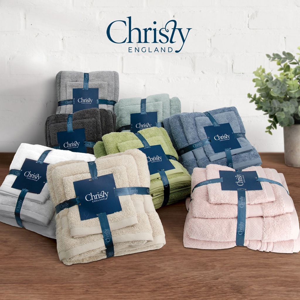 (4 Pcs Towel Set) CHRISTY England Refresh Towels Set (Face Towel ...