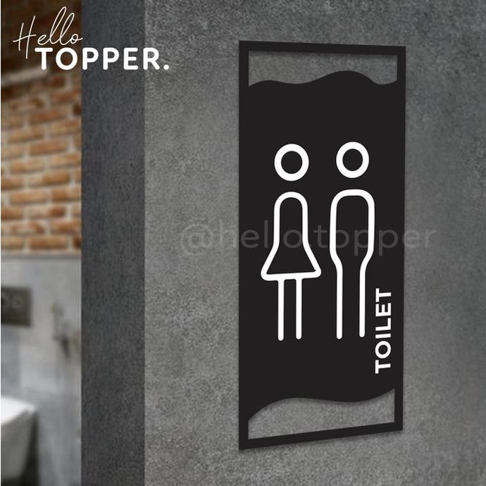 Acrylic Toilet Restroom Sign | Acrylic Toilet Sign Door | Shopee Singapore