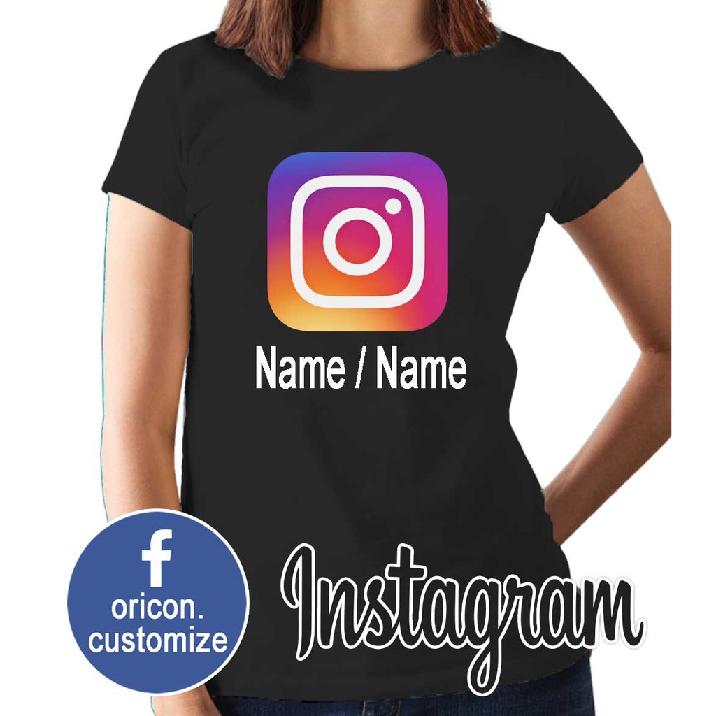 INS fashion Instagramer Tshirt Print Name Instagram Logo Instagram ...