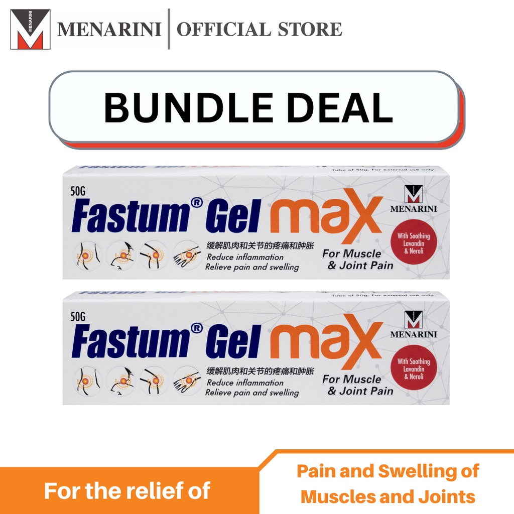 Bundle of 2 - Fastum Gel Max [50g] Relief Of Pain And Swelling Of ...