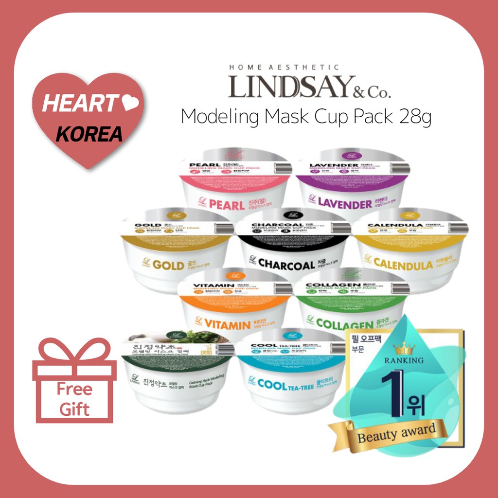 Lindsay Modeling Mask Cup Pack 28g (9 types) /Facial Rubber Modeling ...