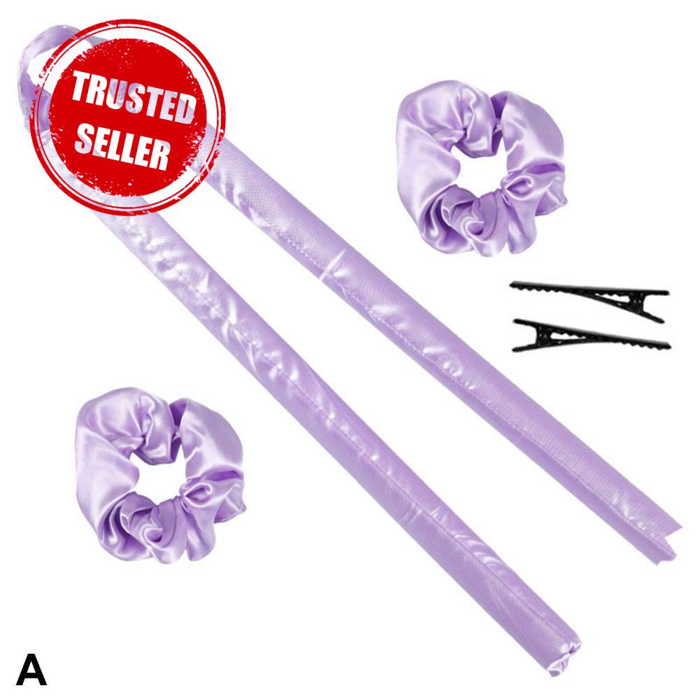 Heatless Curling Rod Silk Curling Ribbon Hair Rollers Curler Sets Lazy ...