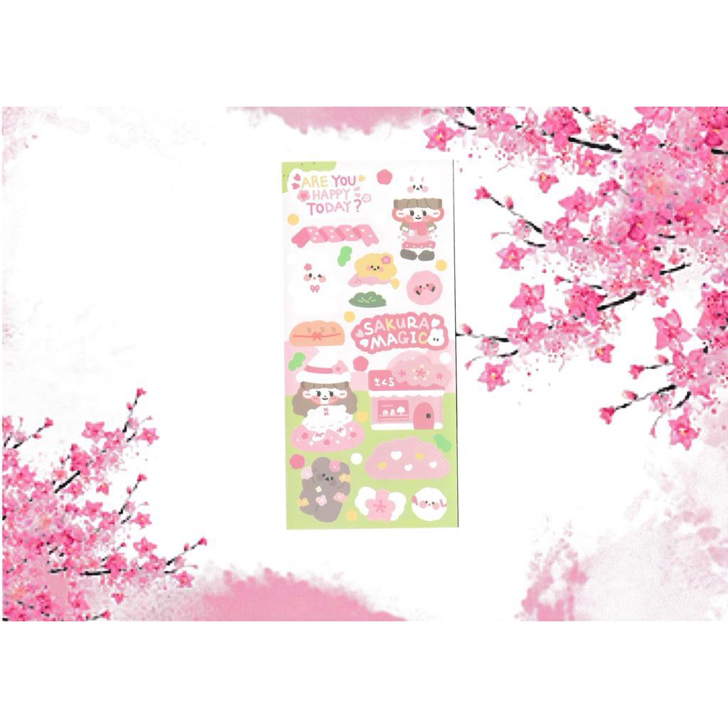 KOREAN STYLE CHERRY BLOSSOM SAKURA MAGIC HAPPINESS SERIES REMOVABLE ...