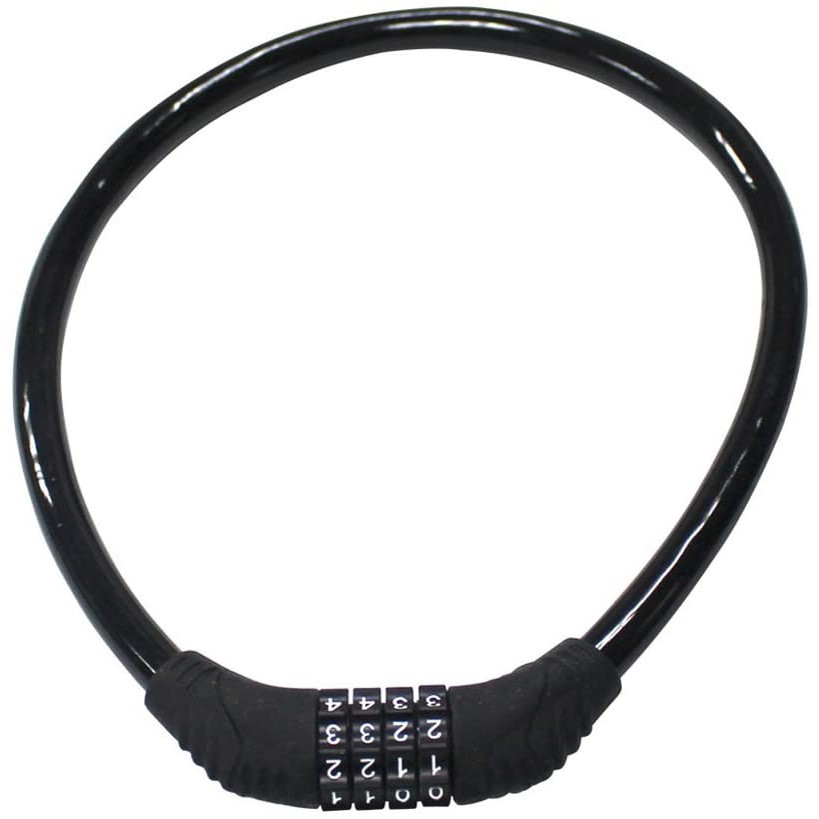 SGBIKE Bicycle Cable Lock, 4 Digit Combination Security Code, 60cm long ...