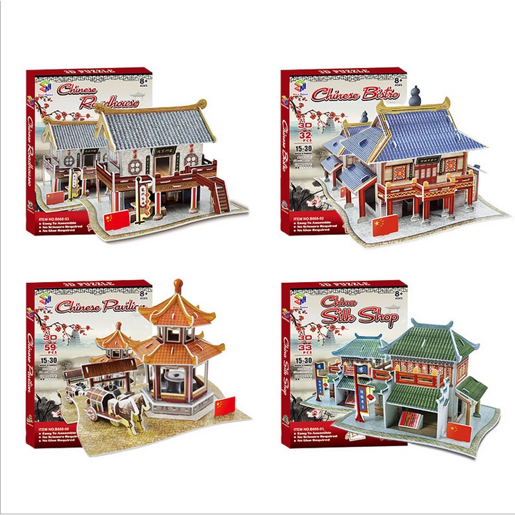 Ancient Chinese Architecture - 3D Paper House Model | Shopee Singapore