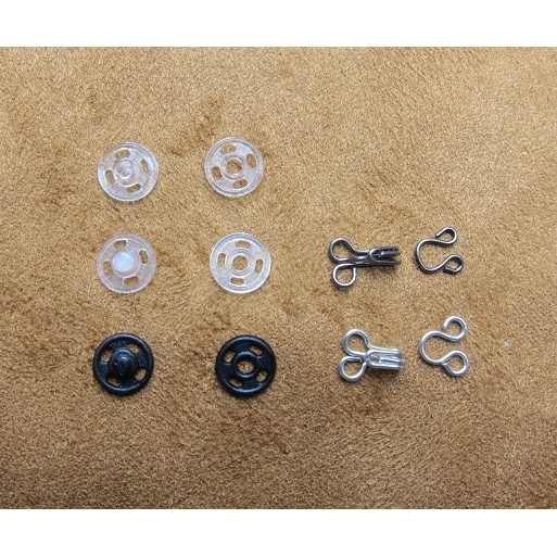 (SG Stock) Craft Mini Sewing fastener Snap Buttons Hook Eye Closures ...