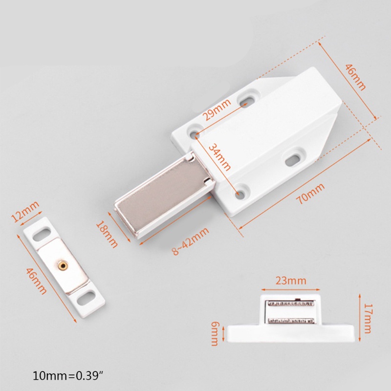 PCF* Invisible Magnetic Door Catch Rebound Self-locking Latch Cabinet ...