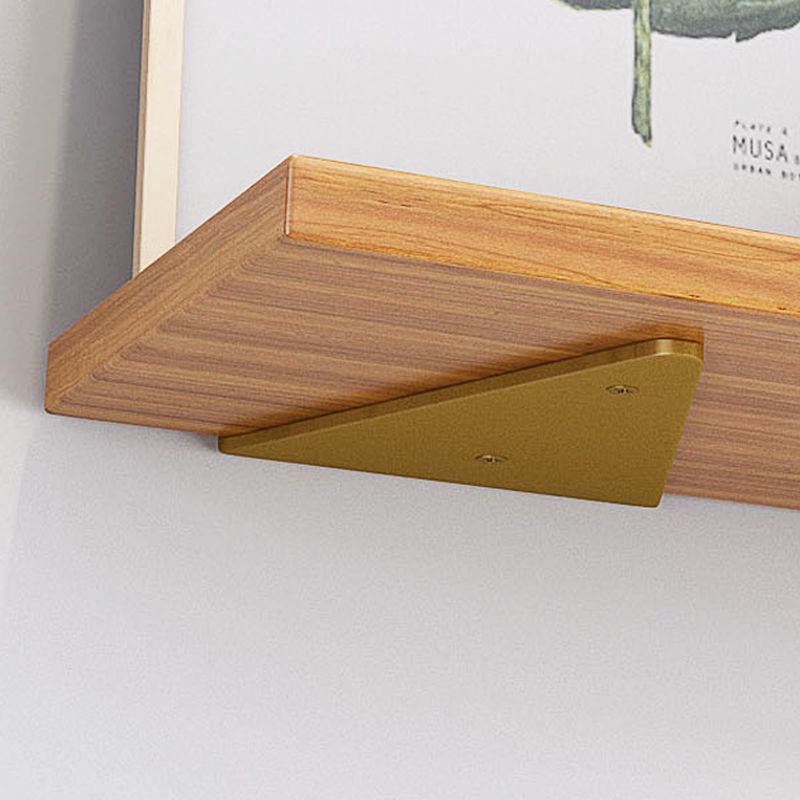 Golden Bracket Wall Shelf Flat Support Frame Fixed Triangle Right Angle ...