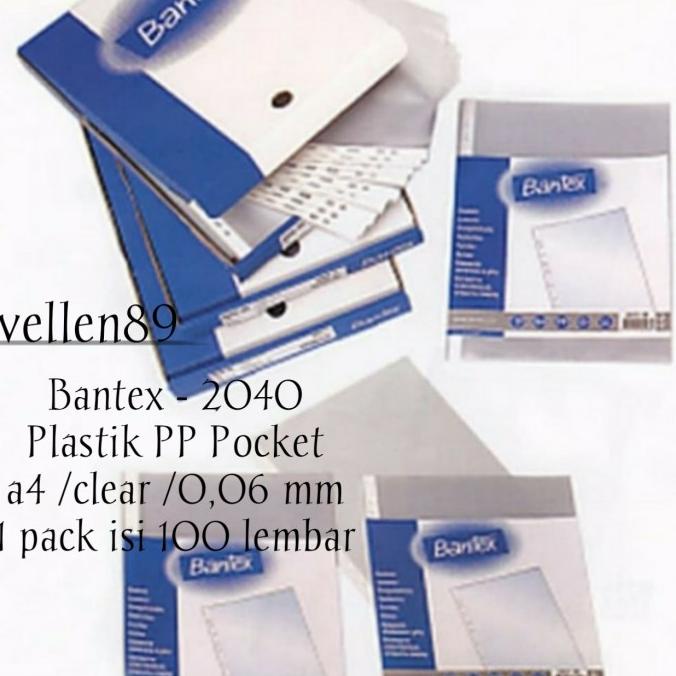 Pp pocket Plastic a4 Contents 100 Sheets Of bantex Brand 2040 | Shopee ...