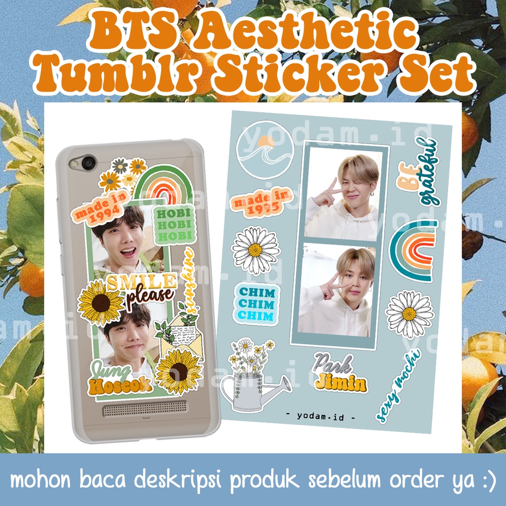 Sticker CASE, AESTHETIC STICKER KPOP BTS TUMBLR STICKER SET | Shopee ...