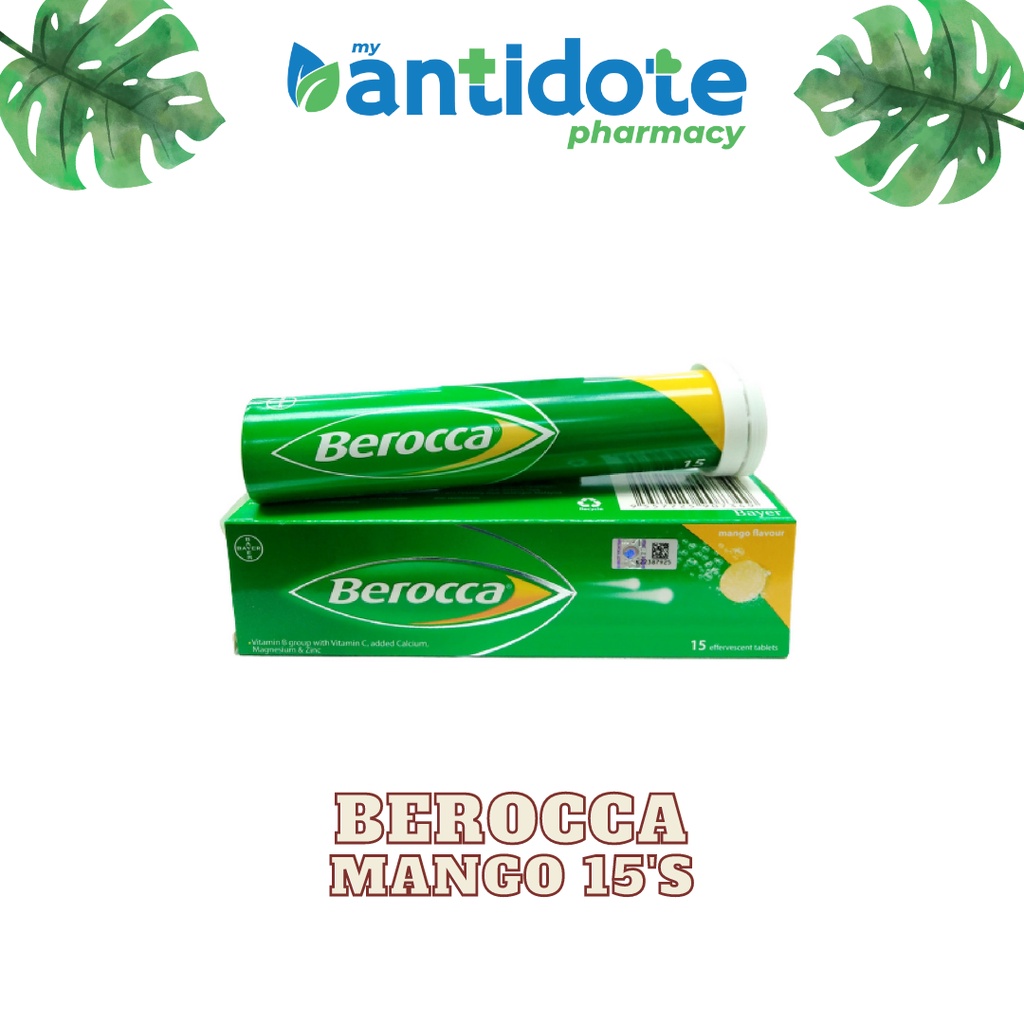 BEROCCA Mango Effervescent Tablets 15s | Shopee Singapore