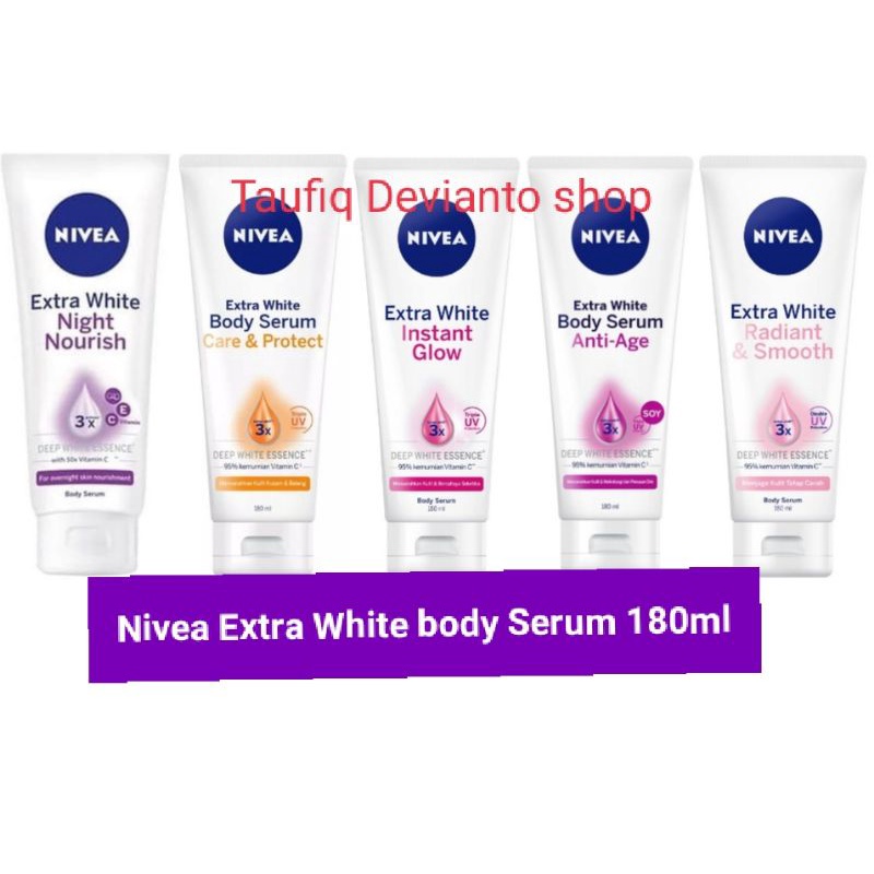 Nivea Extra White Body Serum Care And Protect 180ml Anti Age Body Instant