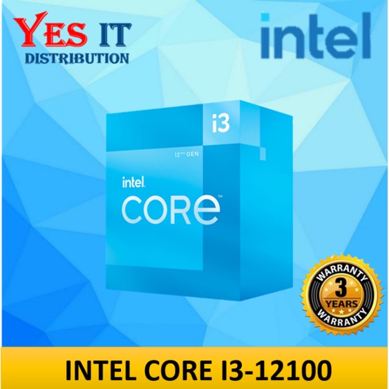 Intel Core I3-12100 12m Cache Up to 4.30GHz 12th Gen Processor | Shopee Singapore