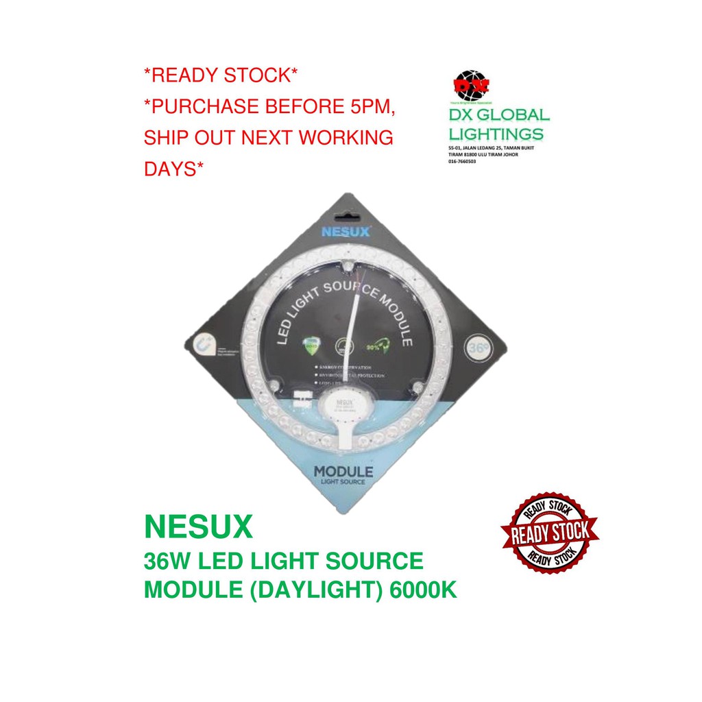 NESUX LED MODULE LIGHT SOURCE 36W/48W DAYLIGHT (6000K) | Shopee Singapore