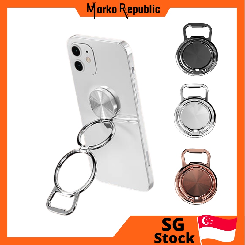 Metallic Color Metal Universal Finger Ring Mobile Phone Holder 360 ...