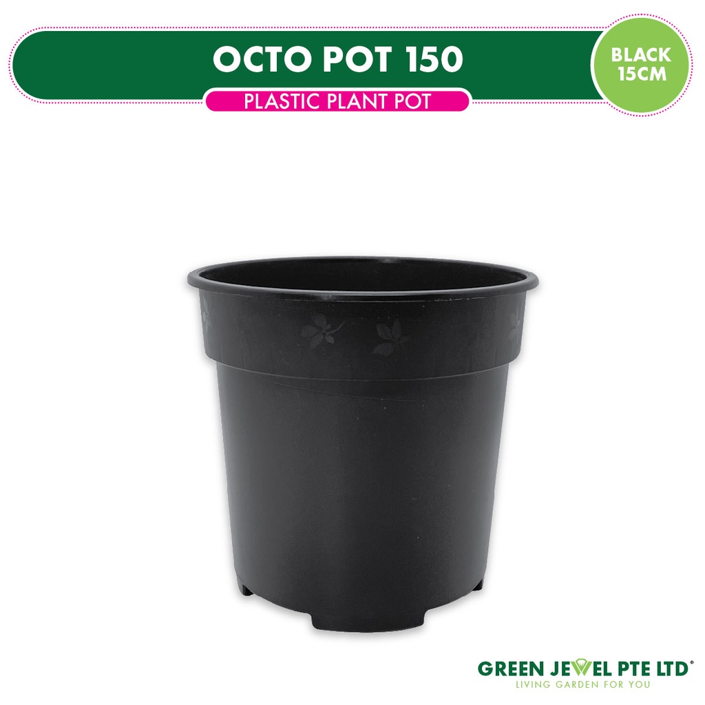 OCTO Plastic Plant Pot 150 (Ø15cm), Variety Colours - for Growing ...