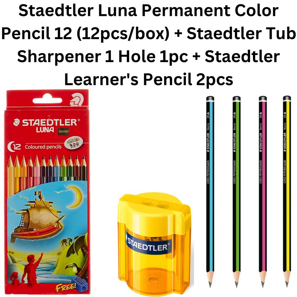 Staedtler Luna Permanent Color Pencil 12 (12pcs/box) + Staedtler Tub ...