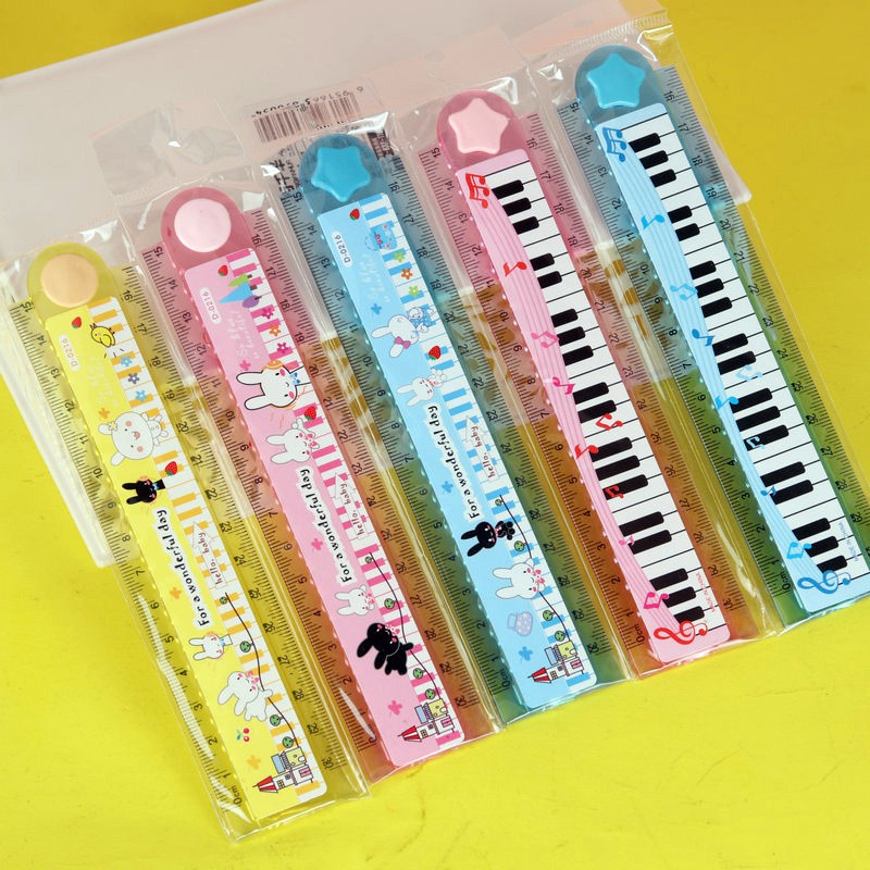 🇸🇬 STOCK READY📦 30cm Piano Pattern Folding Musical Note Ruler Geometric ...