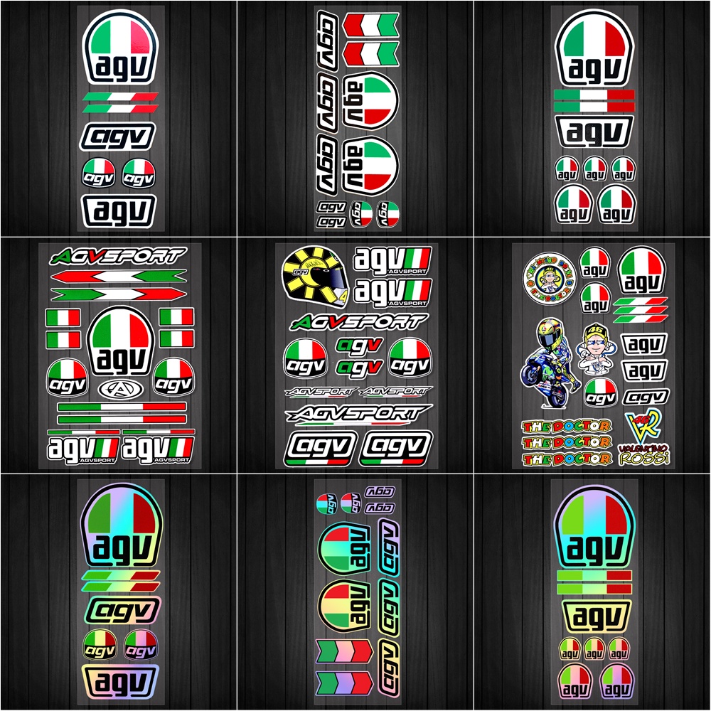 AGV Moto GP Motorcycle Helmet Sticker Helmet Reflective Stickers For ...