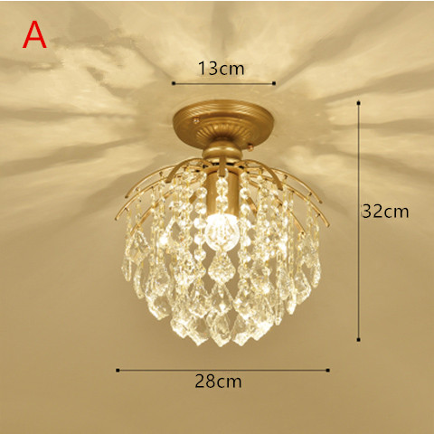 (Gold) Small Chandelier / Corridor Ceiling Light / Porch Ceiling Light ...