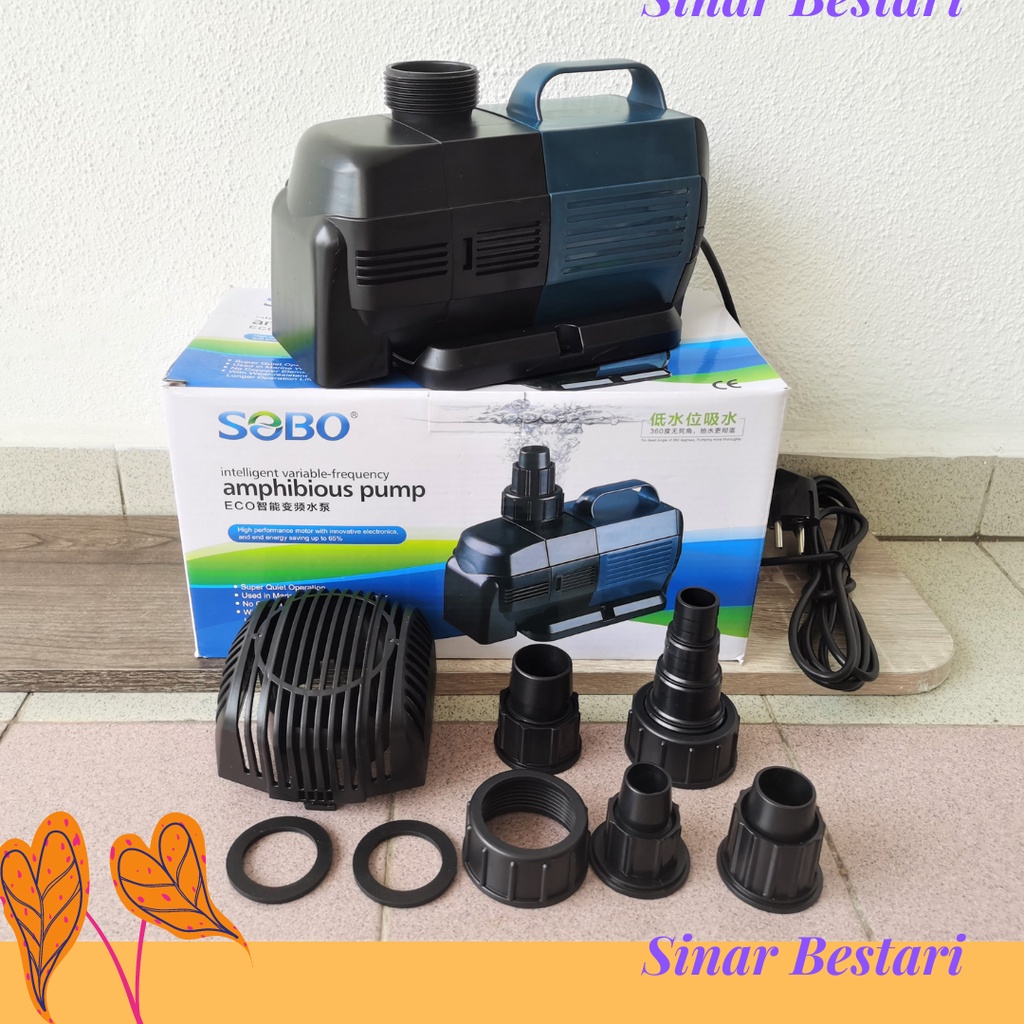 SOBO Amphibious Intelligent Variable Eco Water Pump Fountain Pond Kolam ...